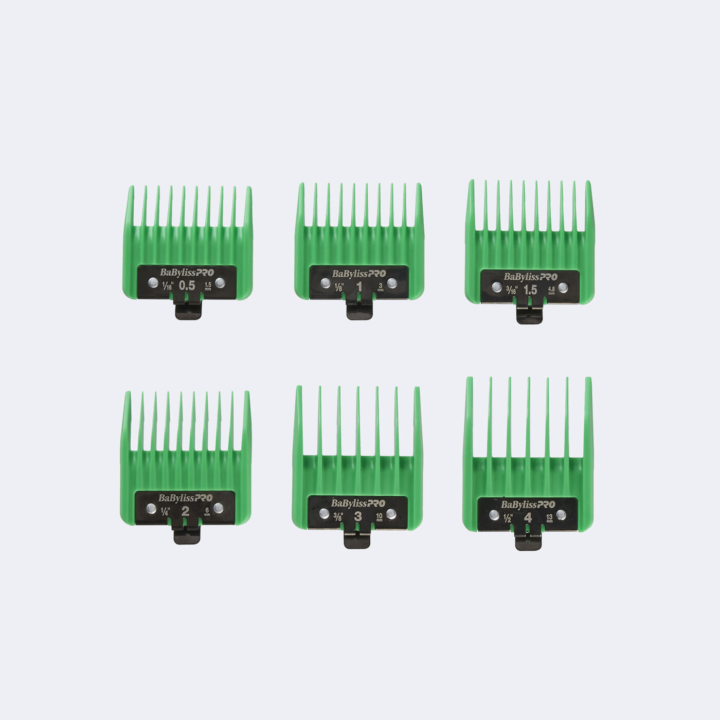 Precision Clipper Guards (Green) | BaBylissPRO