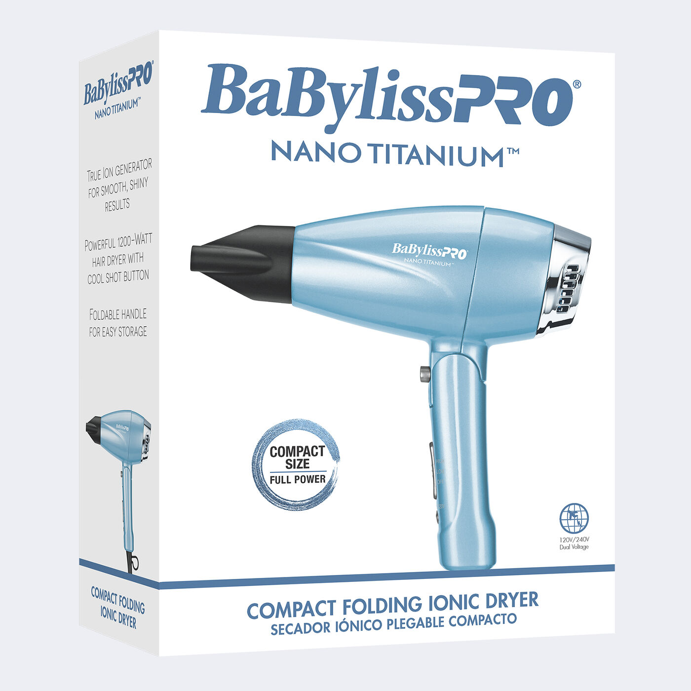 Nano Titanium Compact Ionic Hair Dryer | BaBylissPRO